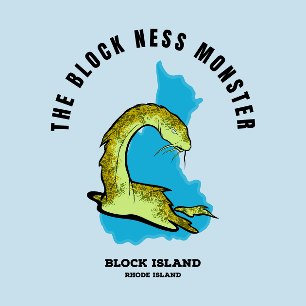 The Block Ness Monster - Block Island - T-Shirt | TeePublic