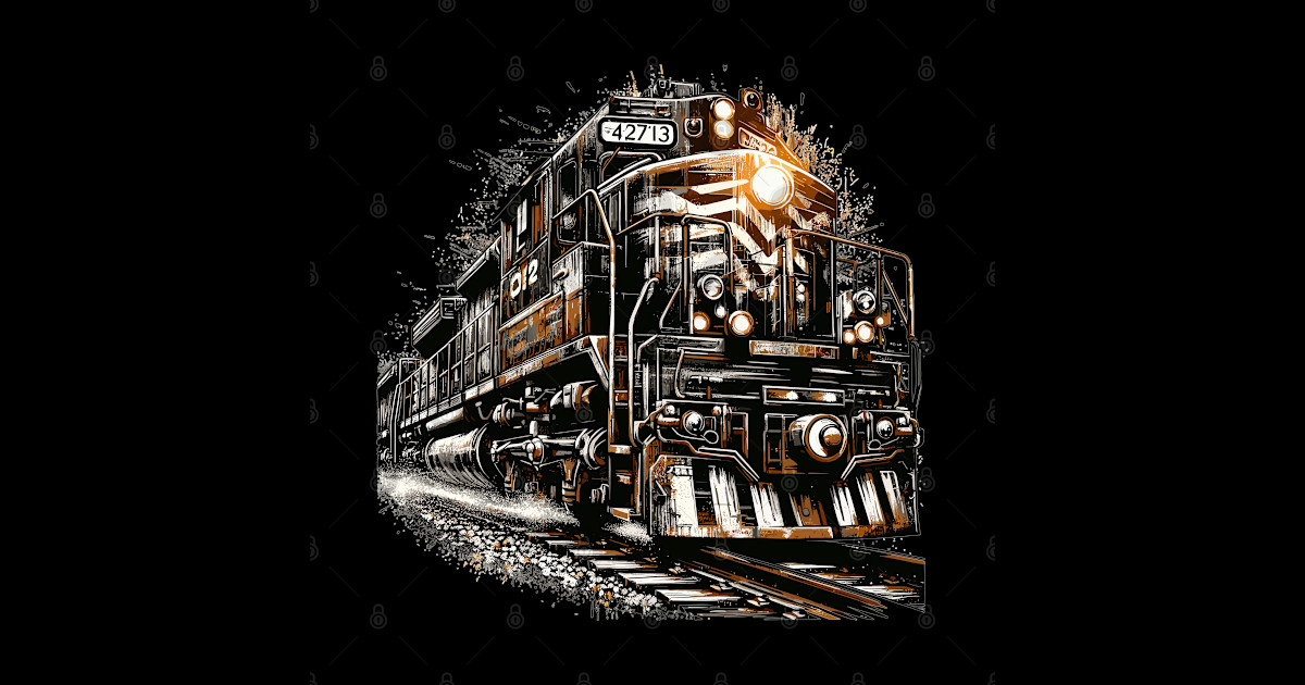 Diesel locomotive - Locomotive - Sticker | TeePublic