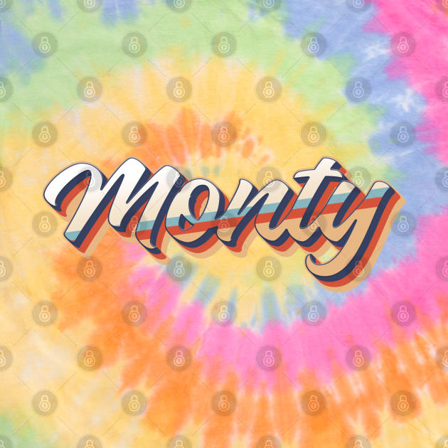 Monty name - cool 70s retro font surf style design - Monty Name Cool ...