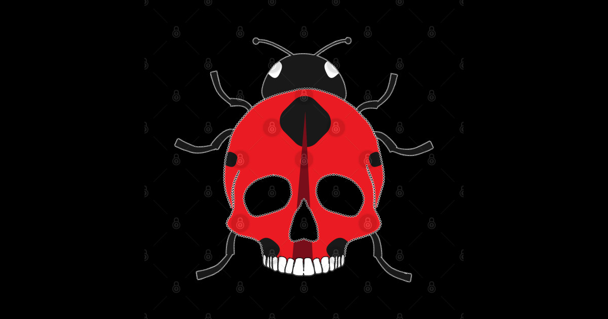 Ladybug Skull - Ladybug - Pin | TeePublic