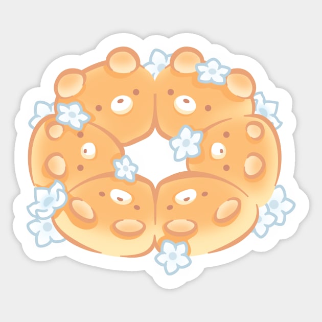 Cute Bears Bundt Bread Rolls - Cute - Sticker | TeePublic
