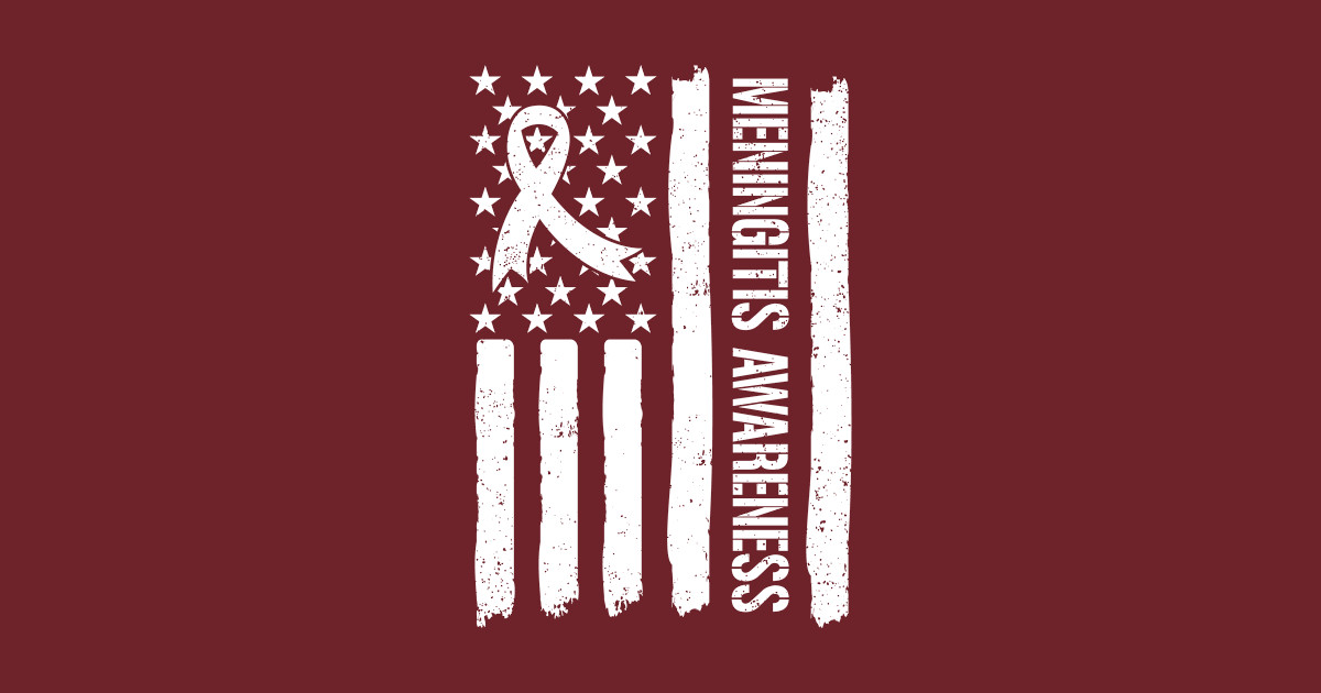Meningitis Awareness Month American Flag Ribbon - Meningitis Awareness ...