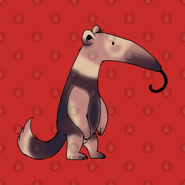 funny anteater cartoon - Anteater - T-Shirt | TeePublic