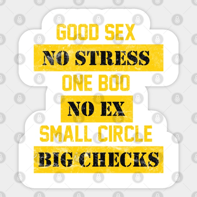 Good Sex No Stress One Boo No Ex Small Circle Big Checks - Good Sex No ...