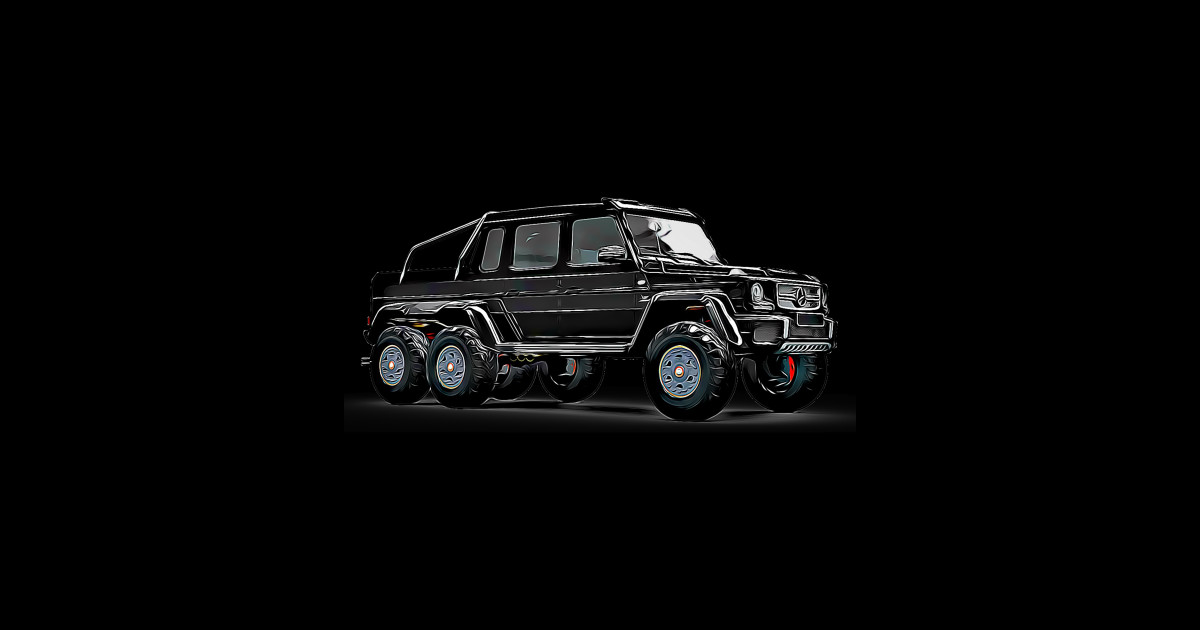 G63 6X6 Truck Cartoon - Car - Sticker | TeePublic