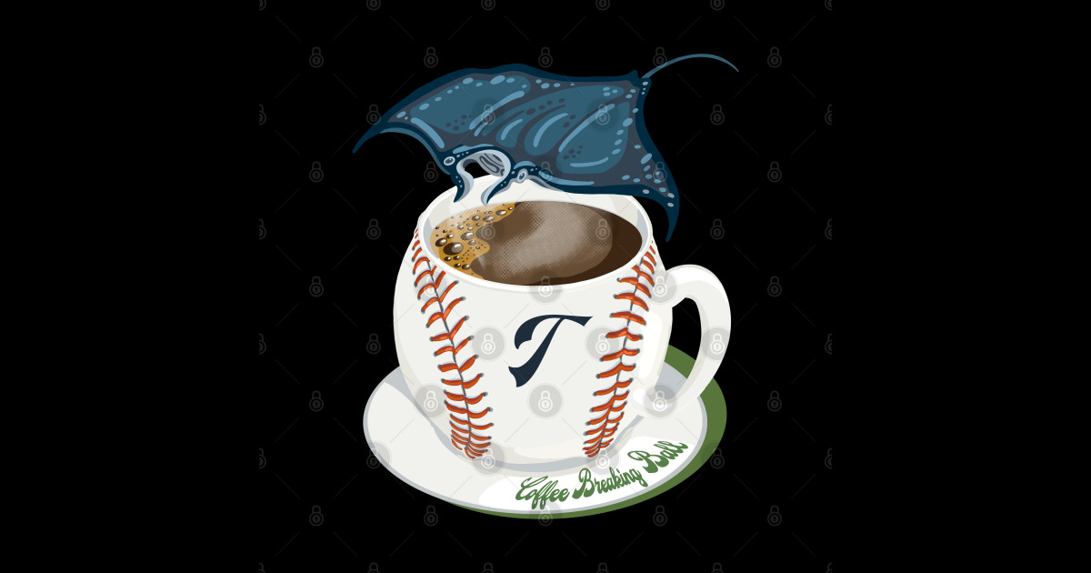 Coffee Breaking Ball Manta Ray withT! - Baseball Coffee Lover - Mug ...