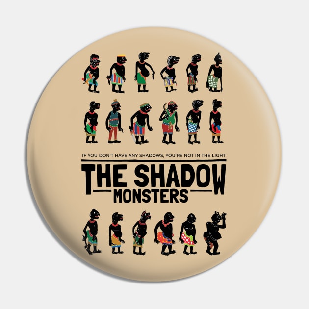 Vintage Shadow Puppet Monsters - Shadow Monster - Pin | TeePublic