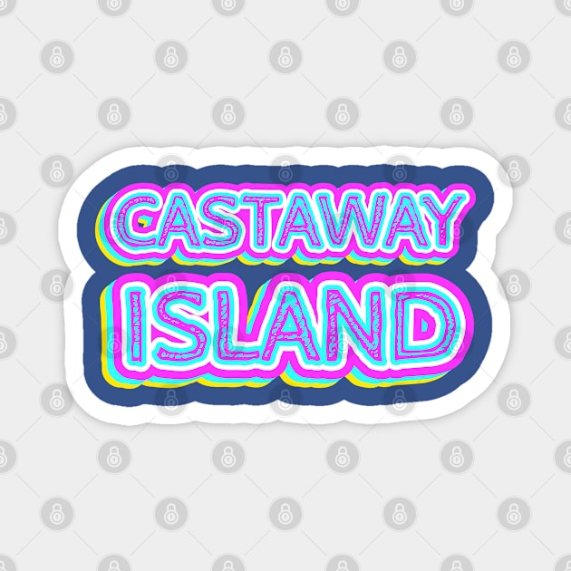 Castaway Island Beach Retro Typography - Fiji - Magnet | TeePublic