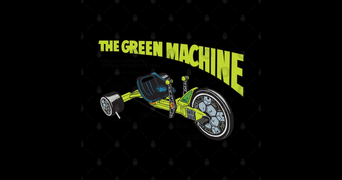 Green Machine - Big Wheel (Light) - Green Machine - Sticker | TeePublic