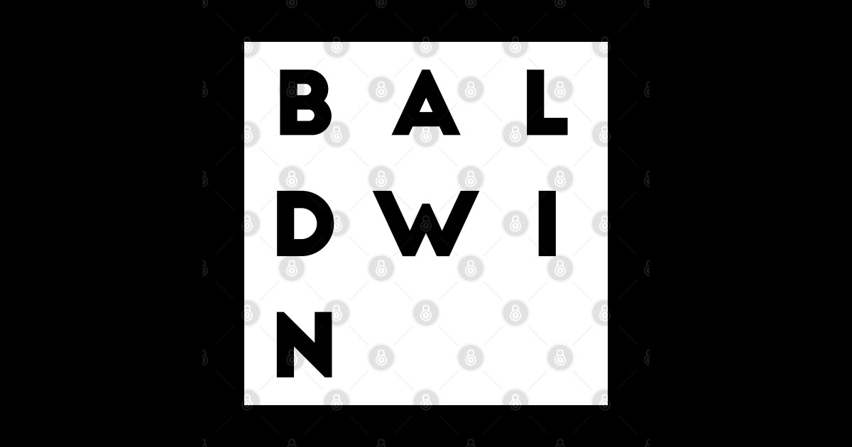 Baldwin | Black and white square and letters - Baldwin - Sticker ...