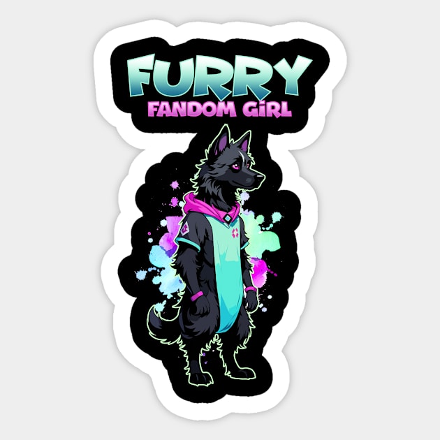 Furry Fandom Girl I Cute Furries Fandom Cosplay - Furry - Sticker ...