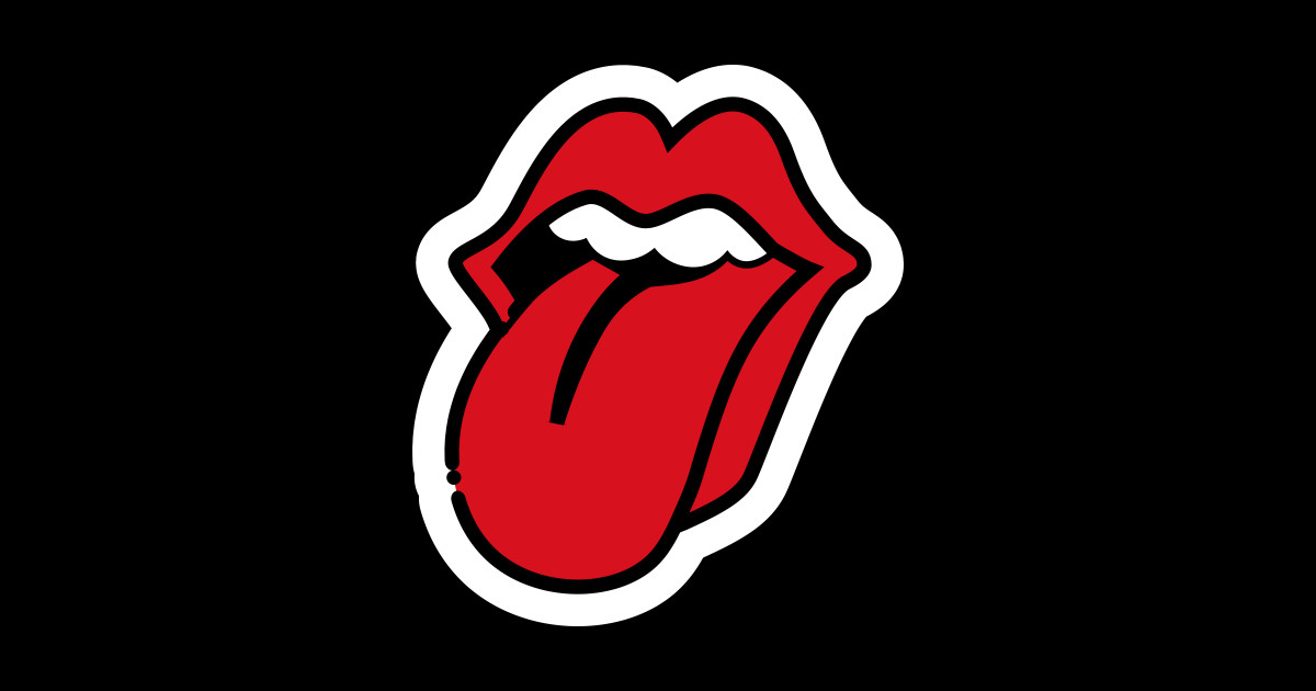Rock and Roll Lips // Line Art Sticker - Lips - Sticker | TeePublic