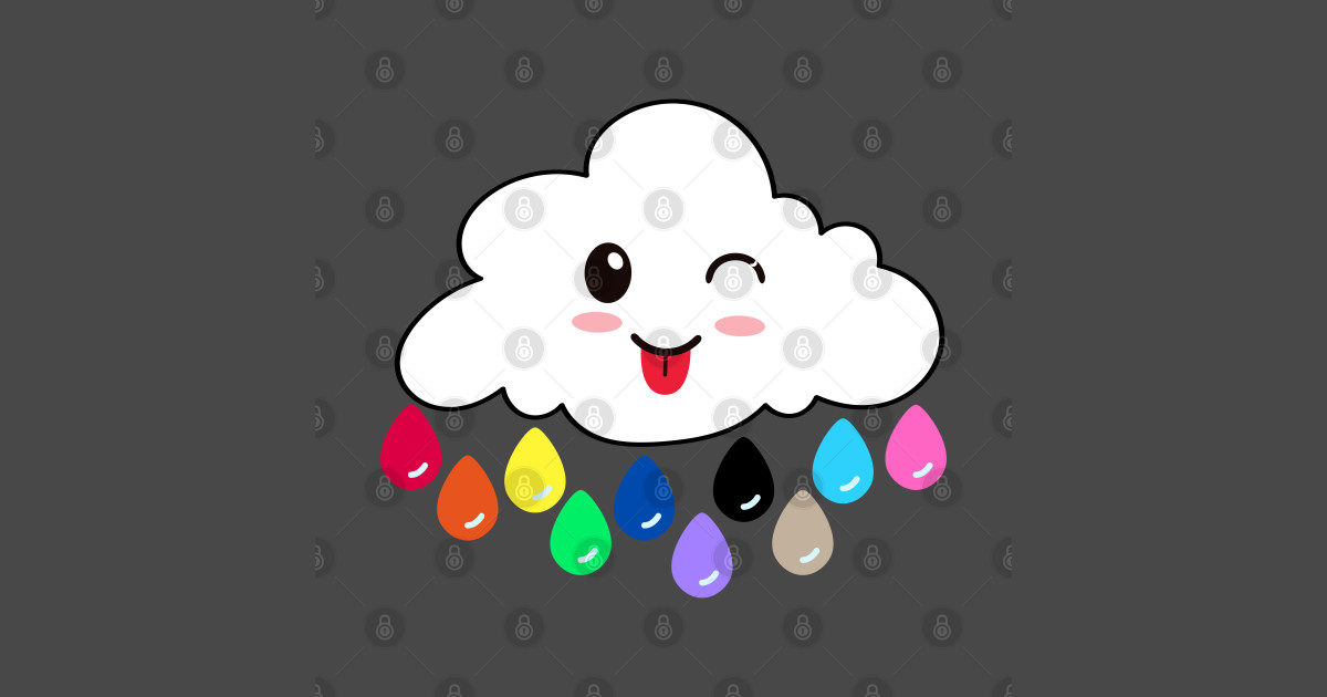 Cute Progress Pride Raining Cloud - Pride - T-Shirt | TeePublic
