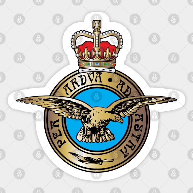Royal Air Force "Per Ardua Ad Astra" Insignia - Raf - Sticker | TeePublic