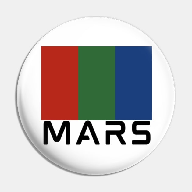 The Flag of the Planet Mars - Martian Flag - Mars Flag - Pin | TeePublic
