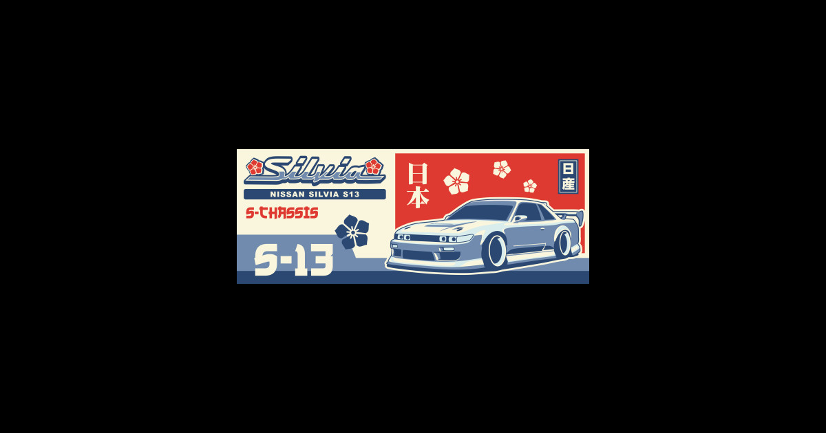 NISSAN SILVIA S13 - Nissan Silvia S13 - Sticker | TeePublic