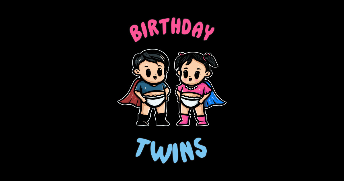 Birthday Twins | The Superhero Twins are going to save the day - Birthday Twins - Sticker ...