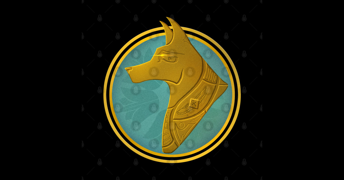 Anubis side portrait - Anubis - Sticker | TeePublic