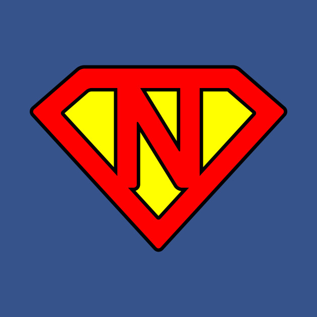 Superman letter N - Superman Letter - T-Shirt | TeePublic