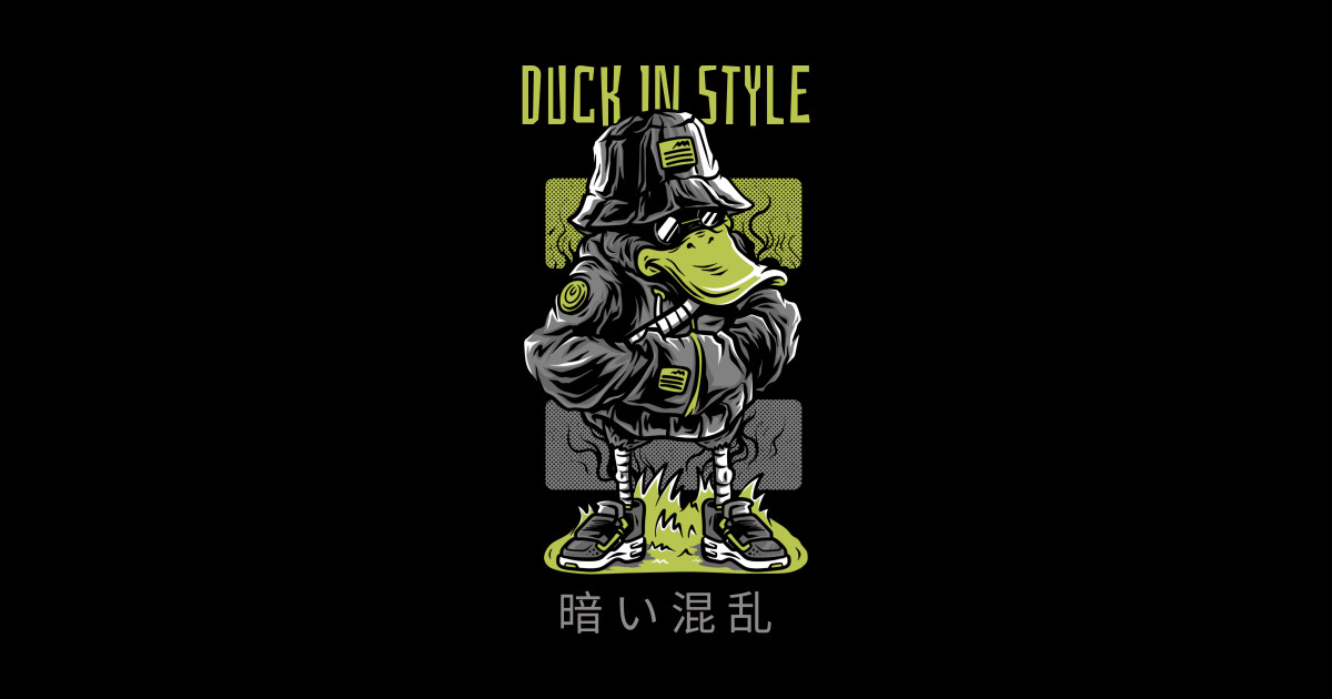 Duck In Style - Duck - Sticker | TeePublic