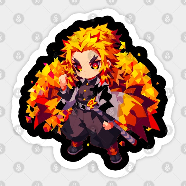 rengoku kyojuro - demon slayer - Kimetsu No Yaiba - Sticker | TeePublic