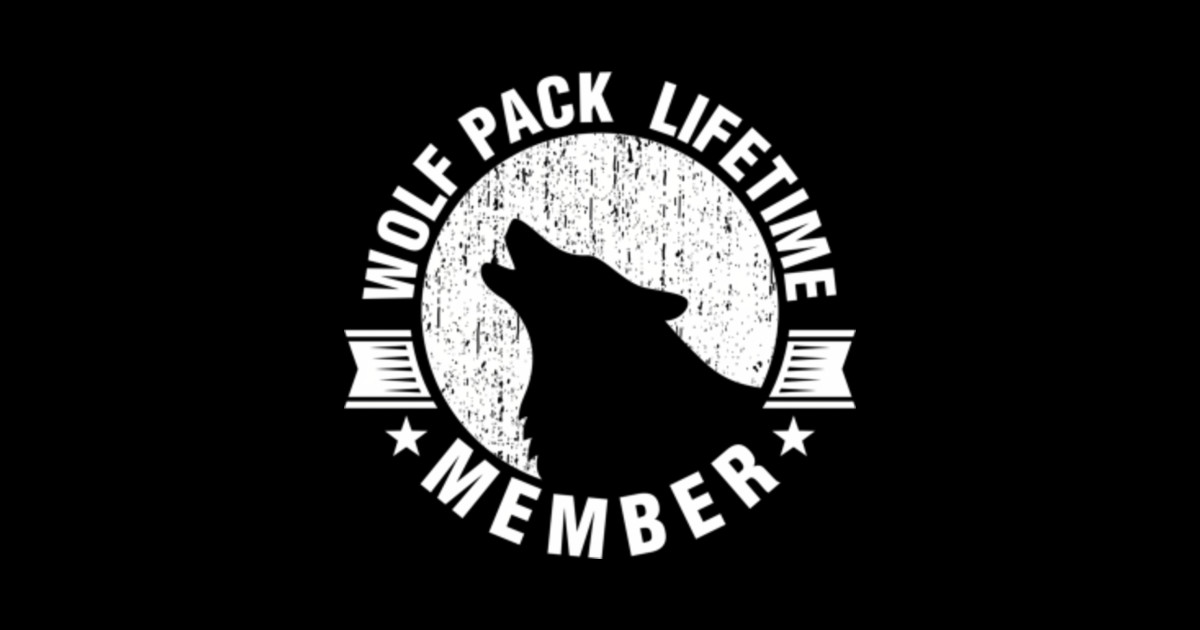Howling Lifetime Wolf Pack Member - Wolf Pack Member - Sticker | TeePublic