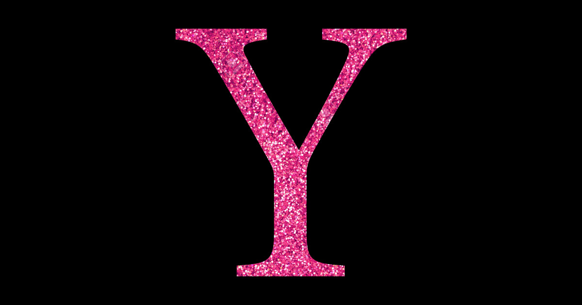 Pink Sparkly Y - Initial Y - Sticker | TeePublic