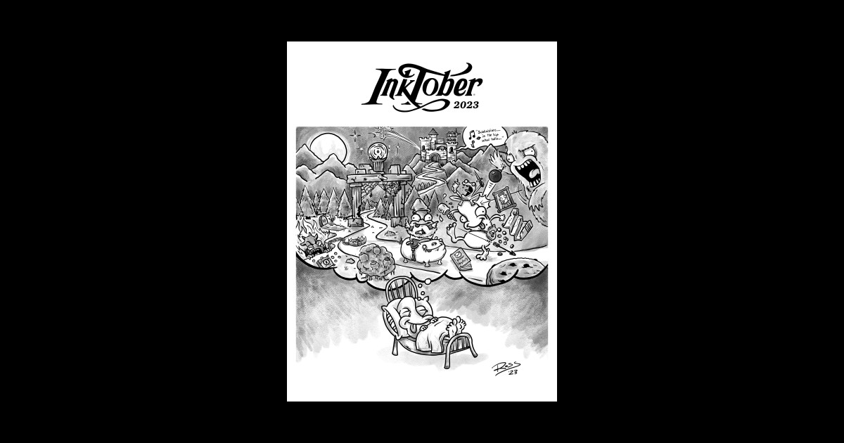 Inktober 2023 Final - Inktober 2023 - Sticker | TeePublic