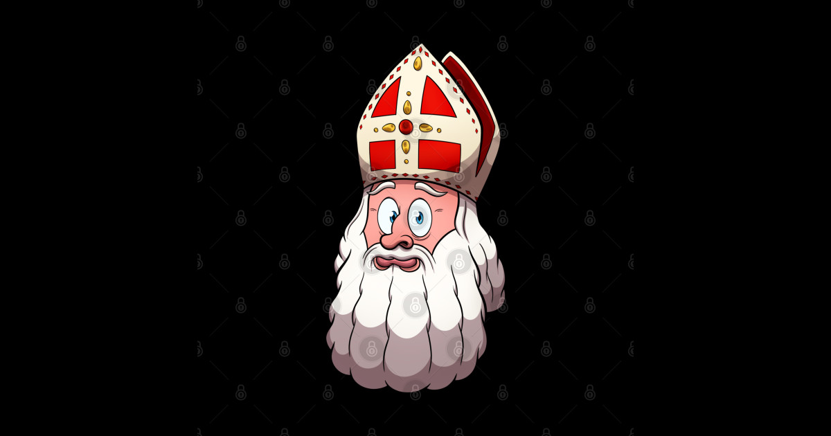 Saint Nicholas Face - Saint Nicholas Face - Sticker | TeePublic