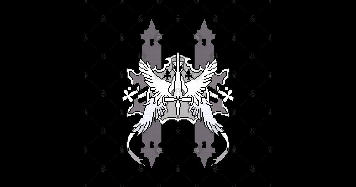 Final Fantasy 9 Alexandria Emblem Pixel Art - Final Fantasy 9 - Sticker ...