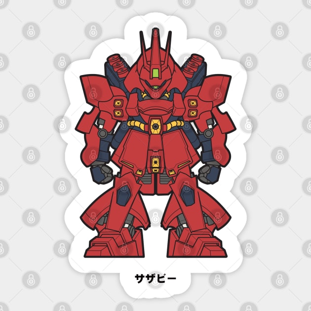 Sazabi Chibi - Gundam - Sticker | TeePublic