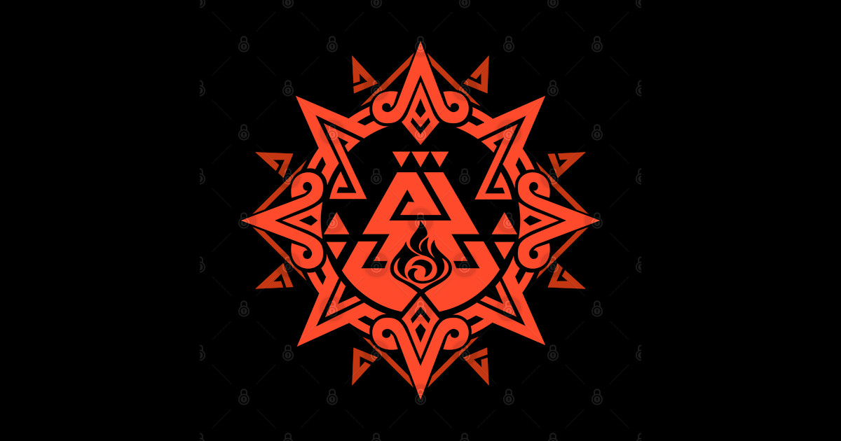 Genshin Impact Natlan Emblem - Genshin Impact - Sticker | TeePublic