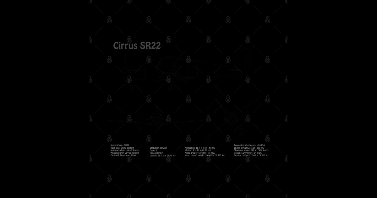 Cirrus SR22 - Airplane Blueprint - SDpng - Cirrus SR22 - Airplane ...