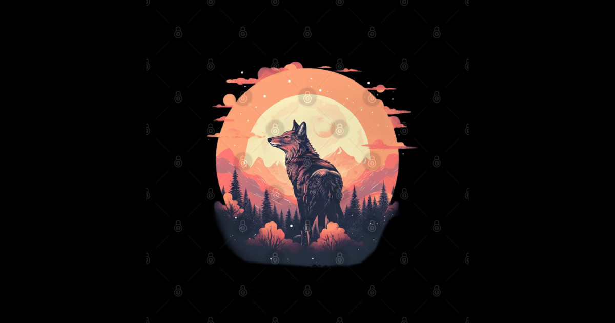 Mystic Dawn - wolf - Wolf - Sticker | TeePublic