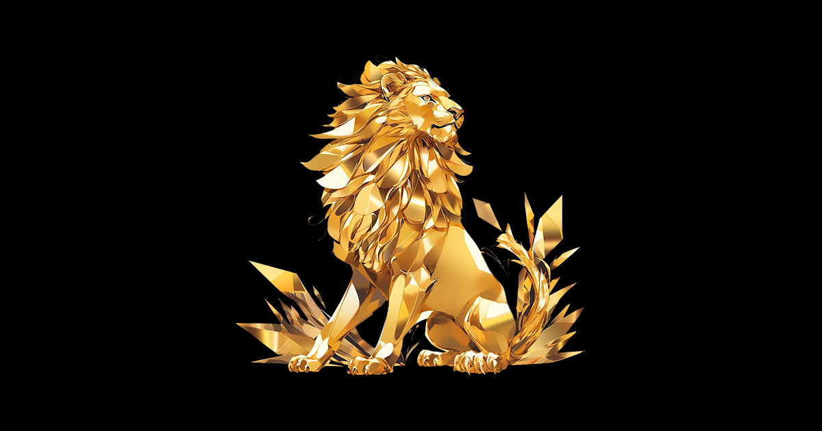 gold lion - Gold Lion - Sticker | TeePublic