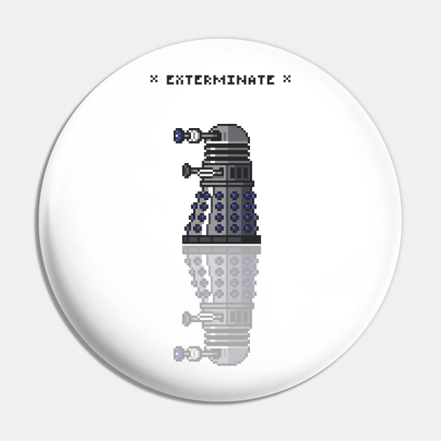 8-Bit Dalek - Dalek - Pin | TeePublic
