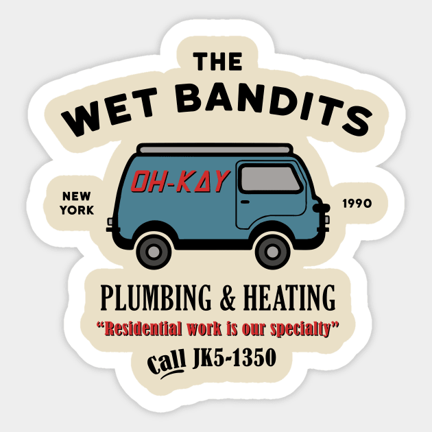 The wet bandits - Wet Bandits - Sticker | TeePublic