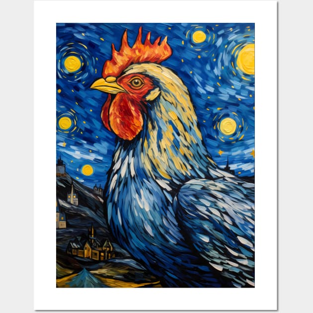 Van Gogh's Chicken - Chicken - Posters and Art Prints | TeePublic