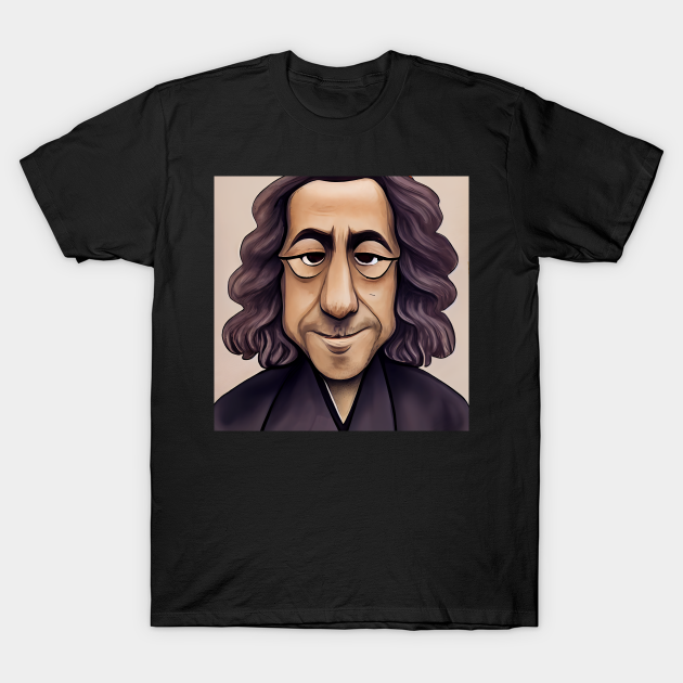 Baruch Spinoza Portrait | Cartoon style - Spinoza - T-Shirt | TeePublic
