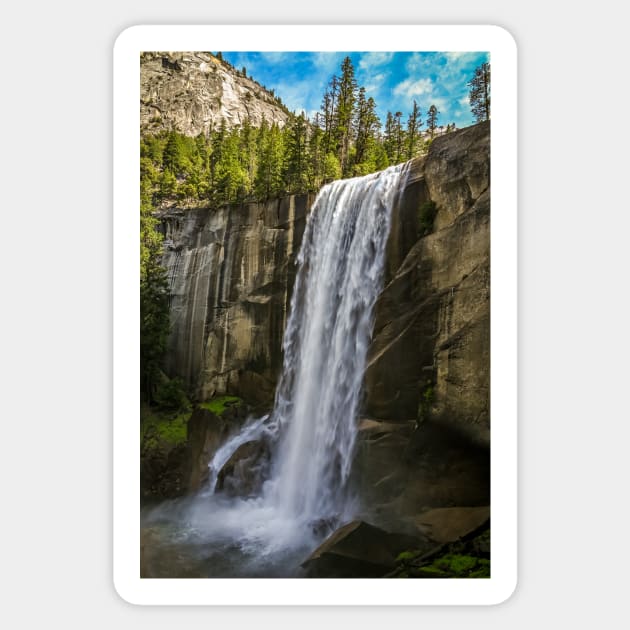 Vernal Falls - Water Fall - Sticker | TeePublic