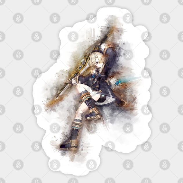 Freminet - Genshin Impact (Watercolor) - Freminet - Sticker | TeePublic