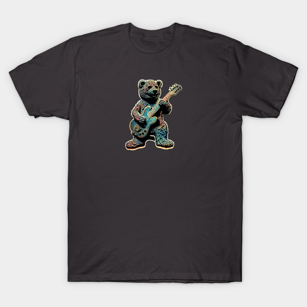 Deadhead Bear - Original Artwork - Grateful Dead Art - T-Shirt | TeePublic