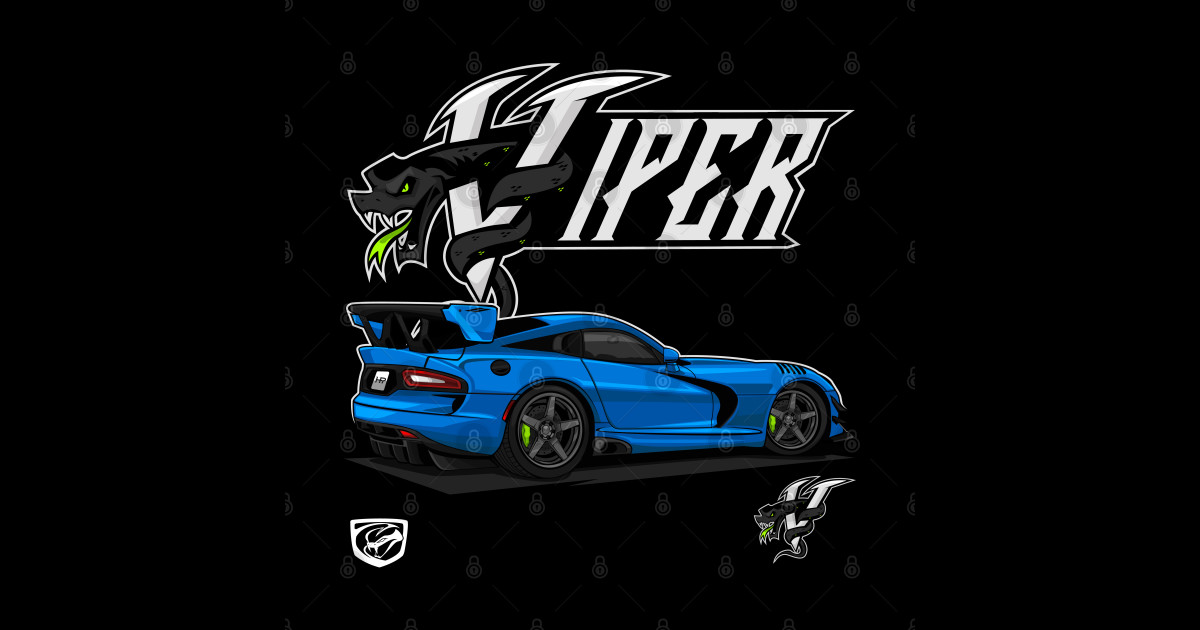 DODGE VIPER SRT 10 (BLUE) - Dodge Viper - Posters and Art Prints ...