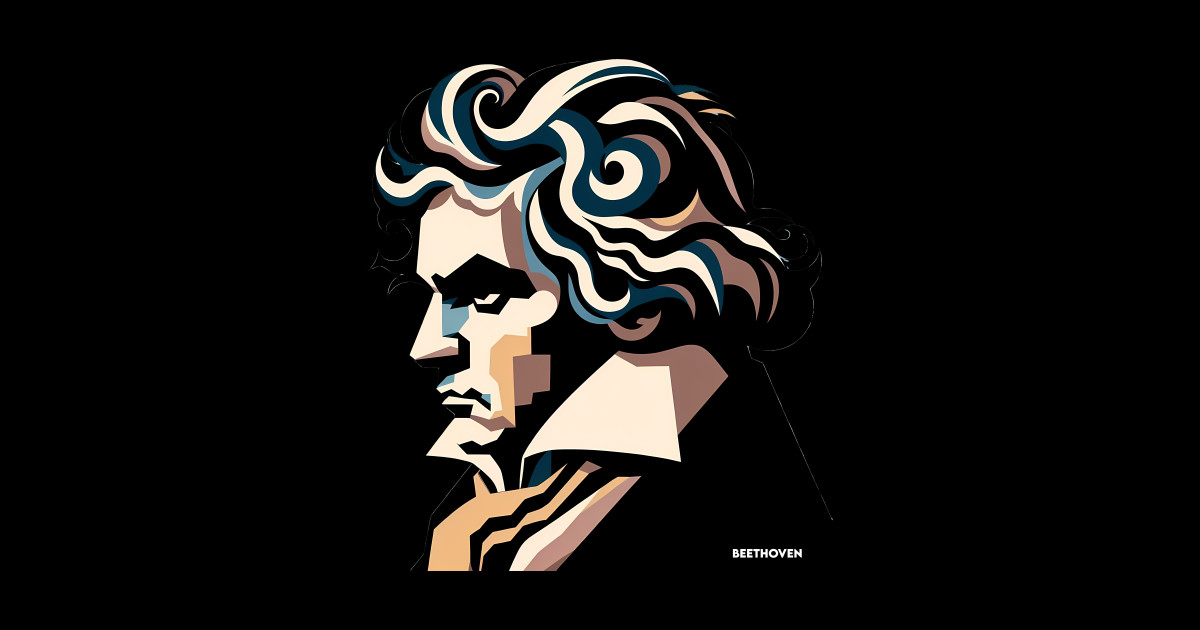 Beethoven – Contemporary Minimalist Cubic Art - Beethoven - Tapestry ...