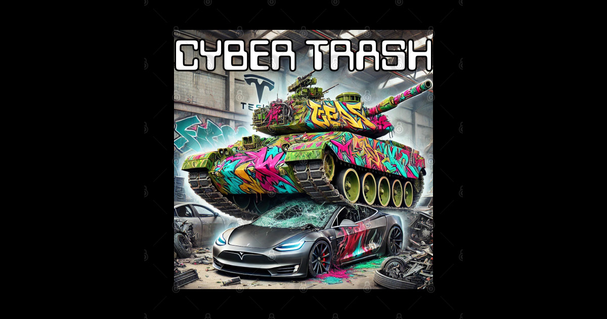 CyberTrash - Trash Can - Sticker | TeePublic