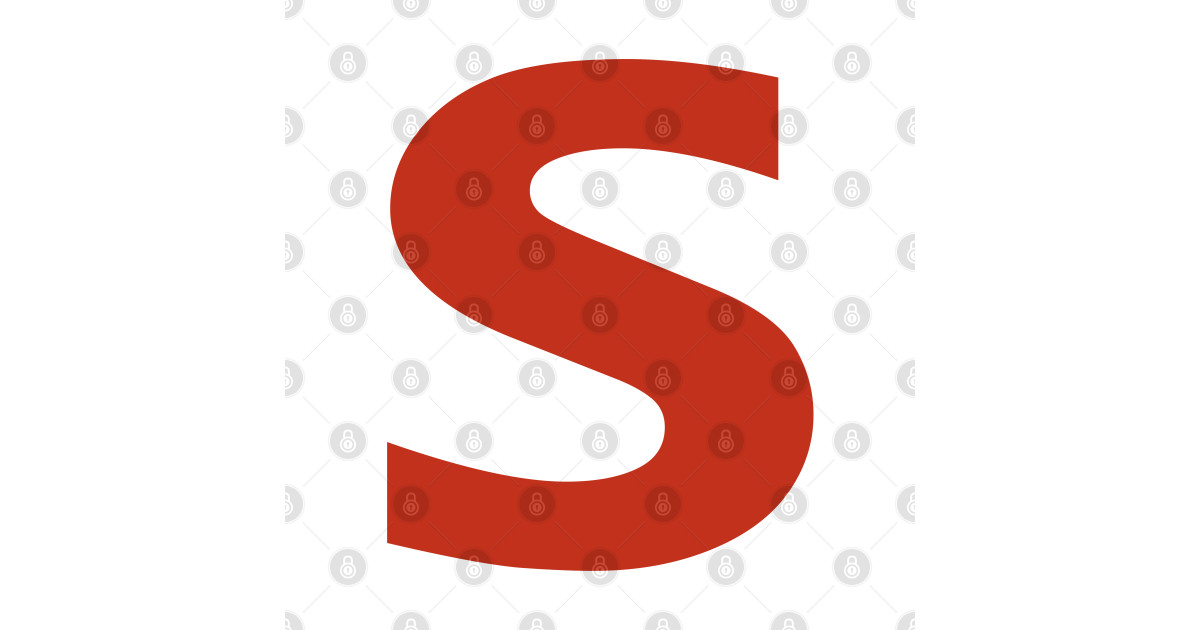 Letter s in Red Text Minimal Typography - Red - T-Shirt | TeePublic