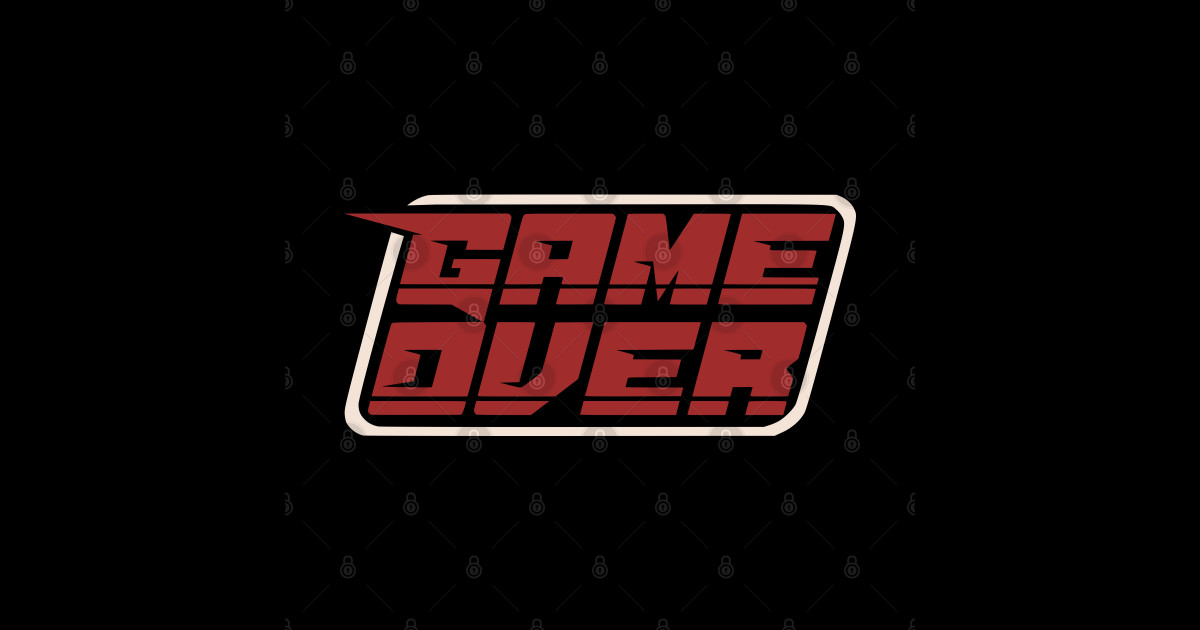 Game over vintage 80s eighties retro video game - Gamer - Sticker ...