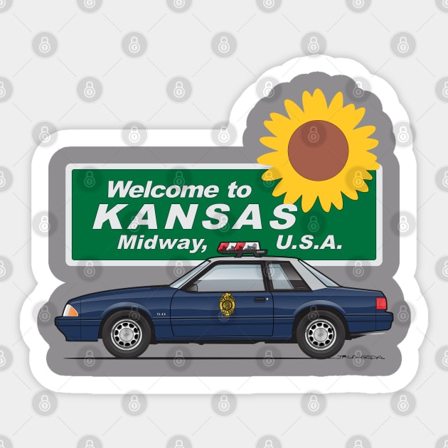 Welcome to Kansas - Kansas Highway Patrol - Sticker | TeePublic