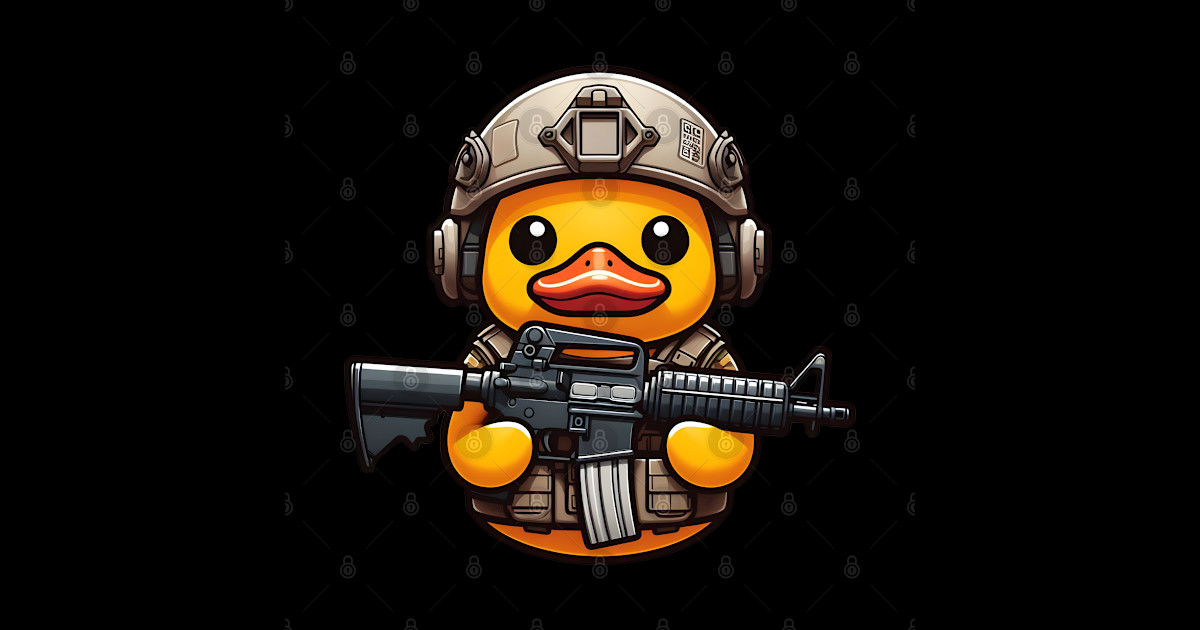 tactical Rubber Duck - Rubber Duck - Sticker | TeePublic