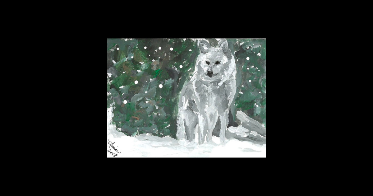 White Wolf Impressionism - Wolf - Sticker | TeePublic